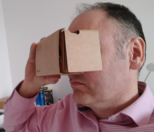 The virtual reality experience using Google cardboard